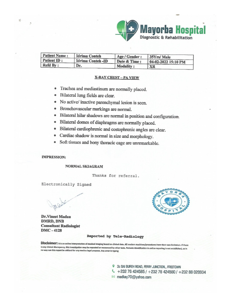 Medical Report | PDF