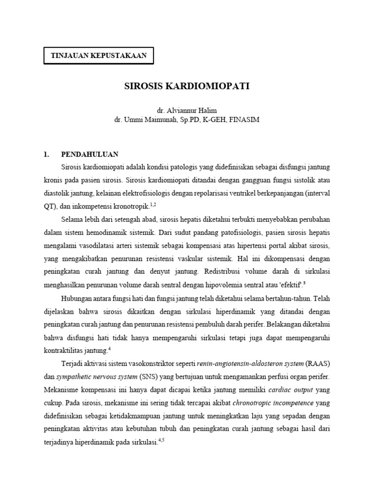 Sirosis Kardiomiopati Final | PDF | Pengembangan Diri