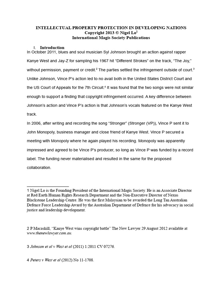 Intellectual Property in Developing Nati | PDF