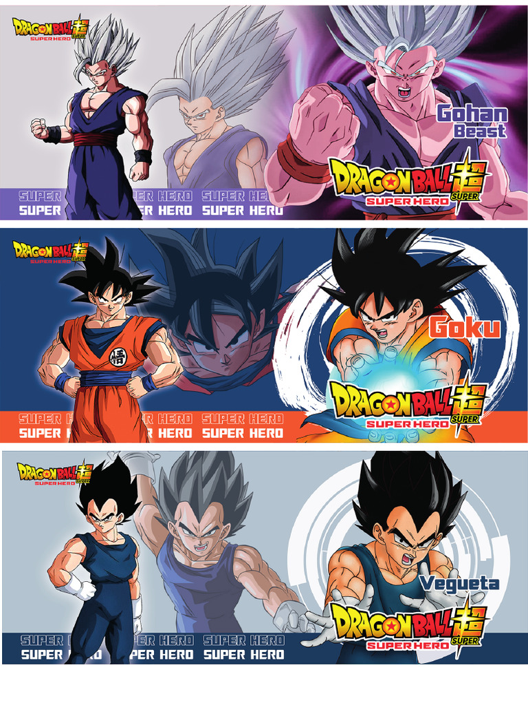 Plantillas Dragon Ball Super Hero PDF | PDF
