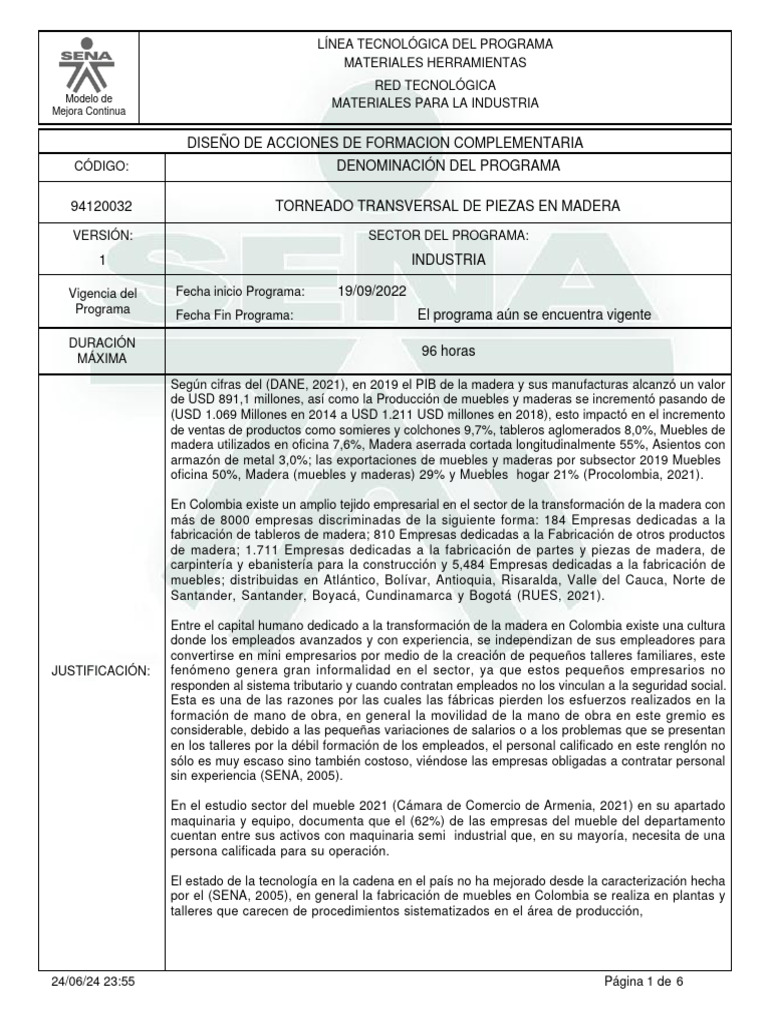 Informe Programa de Formación Complementaria | PDF | Herramientas