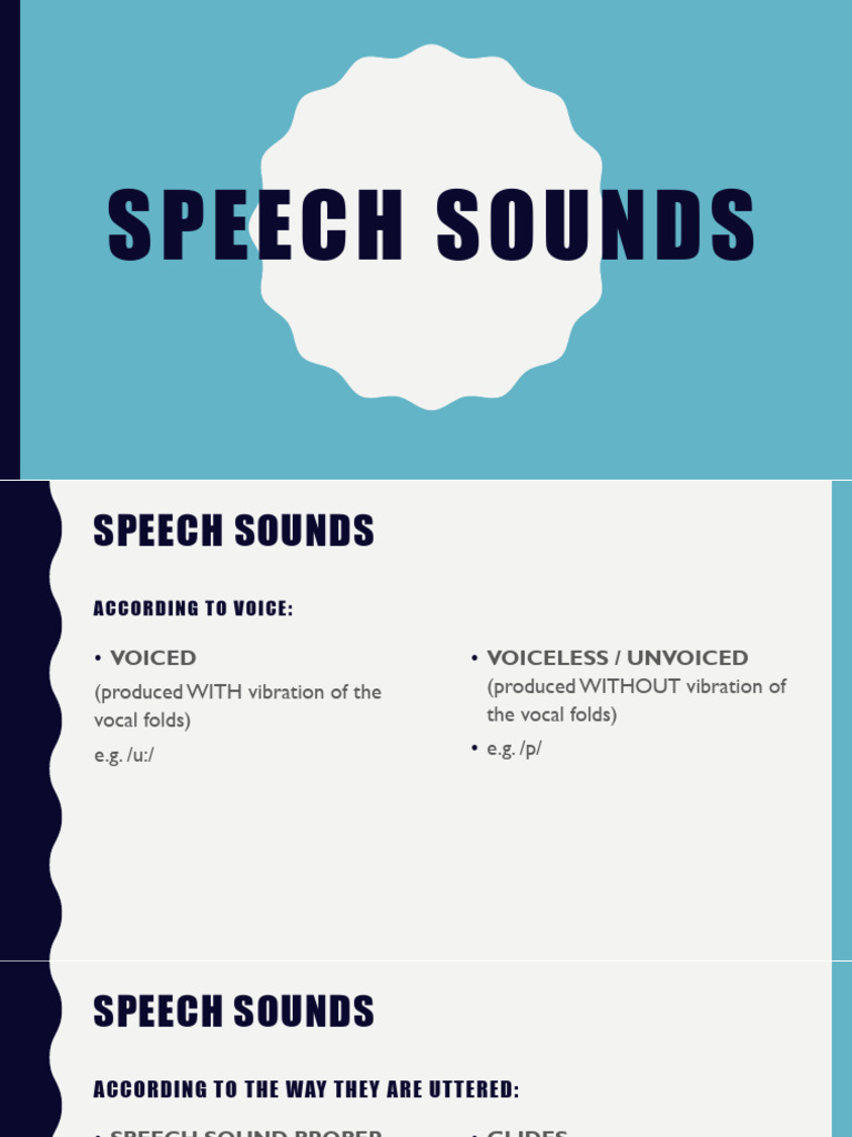 SPEECH SOUNDS - VOWEL SOUNDS | PDF | Vowel | Speech