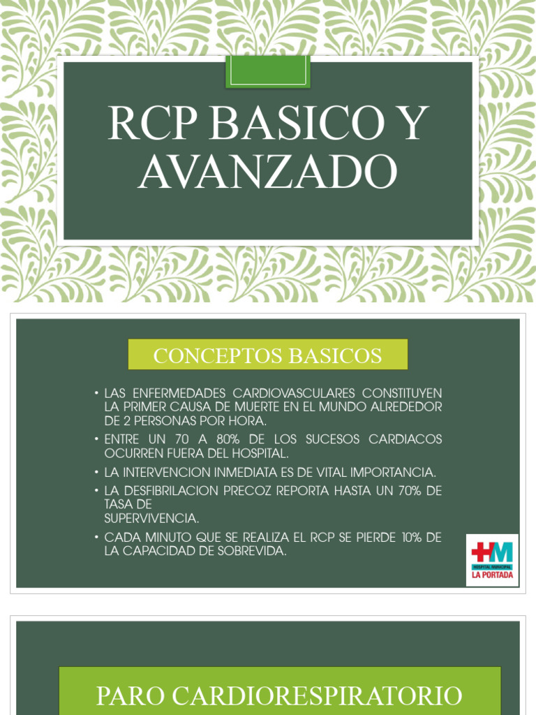 RCP Basico y Avanzado | PDF | Reanimación cardiopulmonar | Enfermedades y trastornos