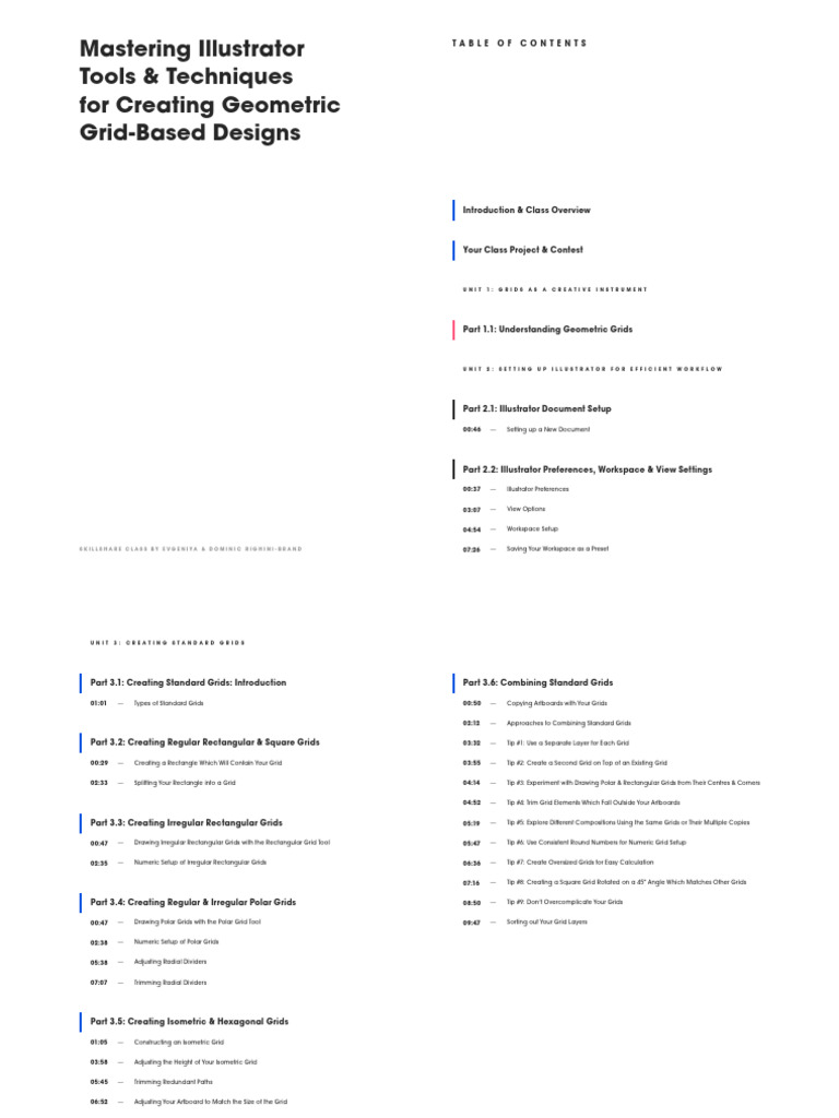 Table of Contents - Mastering Illustrator Tools & Techniques For ... Table of Contents - Mastering Illustrator Tools & Techniques For ...
