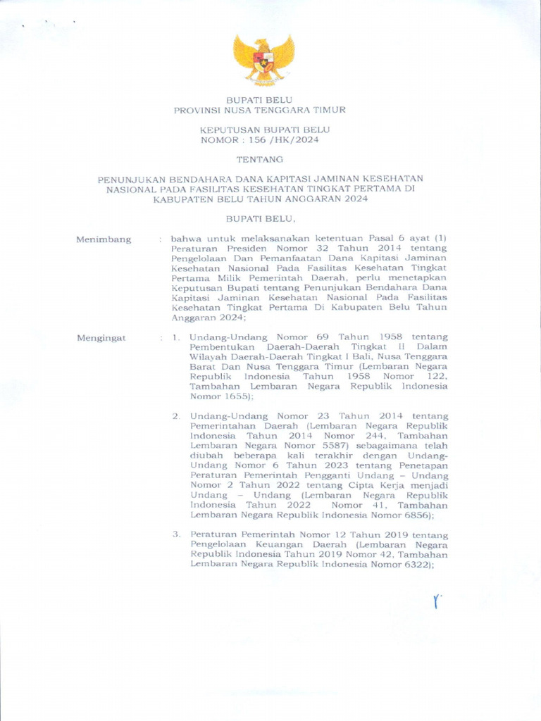 Scan SK JKN Kapitasi 2024 0001 0001 | PDF