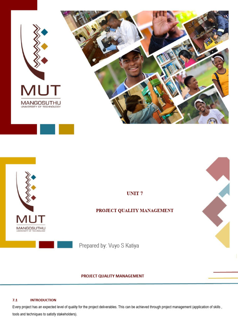 Unit 7 Project Quality Management | PDF | Quality Assurance | Quality (Business)