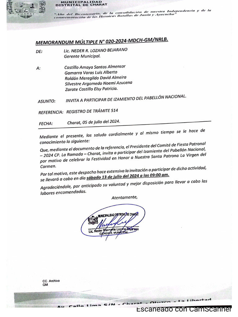 Memo Múltiple 020 | PDF