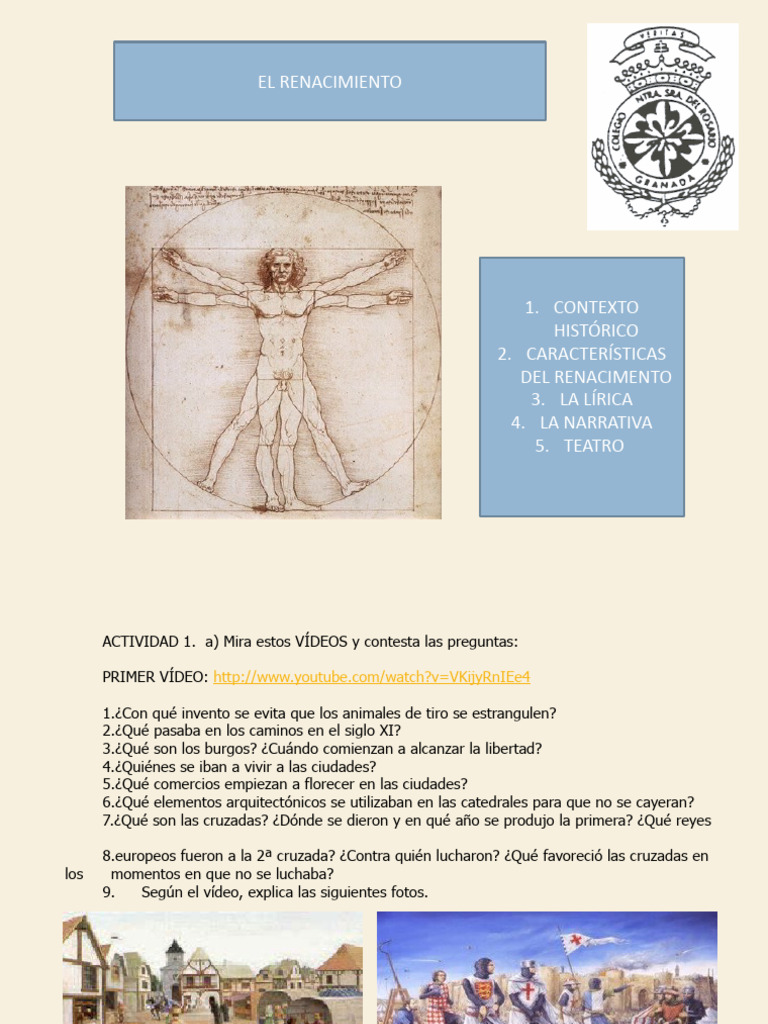 Características del Renacimiento y su Contexto | PDF | Edades medias ...