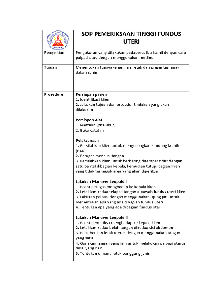 Sop Tfu | PDF | Kesehatan Holistik | Sains & Matematika