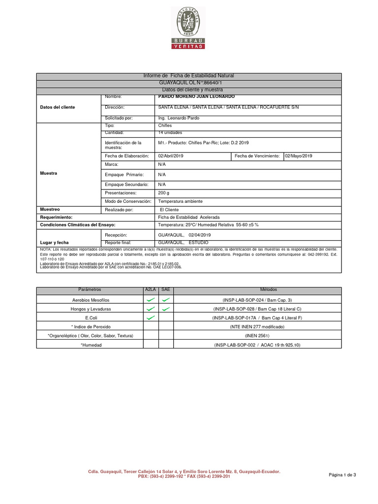 Ficha Estabilidad Natural Inen 2561 | PDF