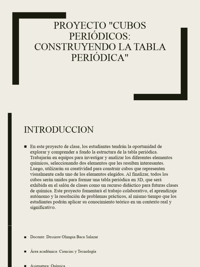 CUBO TABLA PERIODICA | PDF | Tabla periódica | Aprendizaje