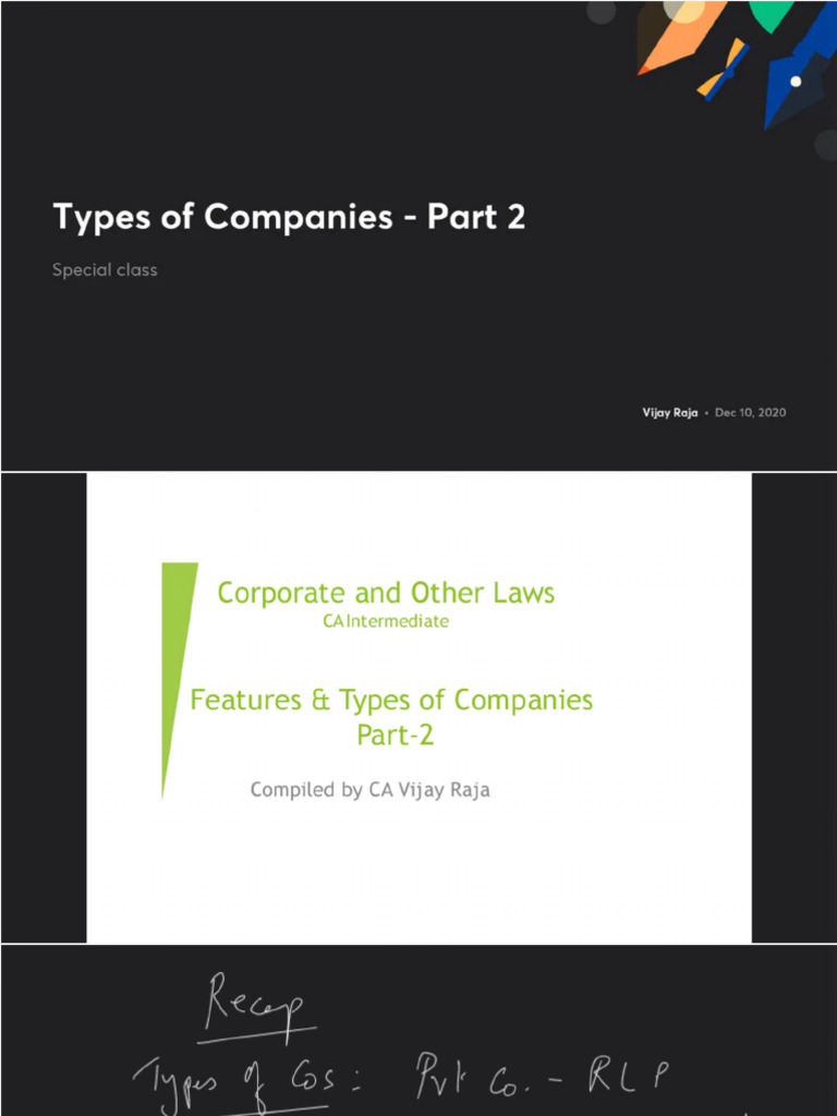 Types of Companies Part 2 With Anno | PDF