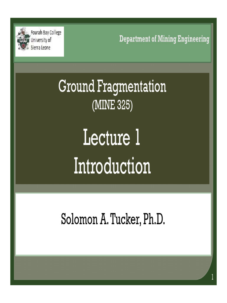 Mine 325 Lecture 1 - Introduction | PDF | Strength Of Materials ...