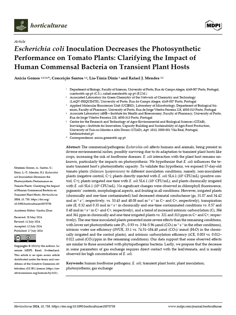 Horticulturae 10 00758 | PDF | Biology