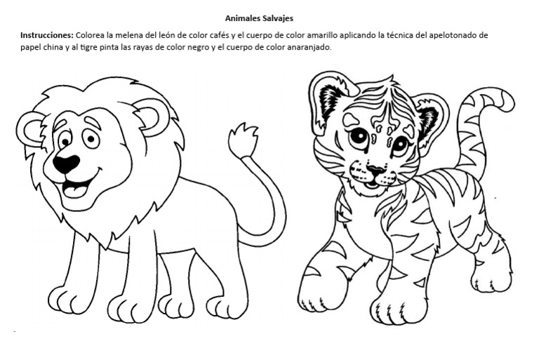 Colorea Animales Salvajes | PDF