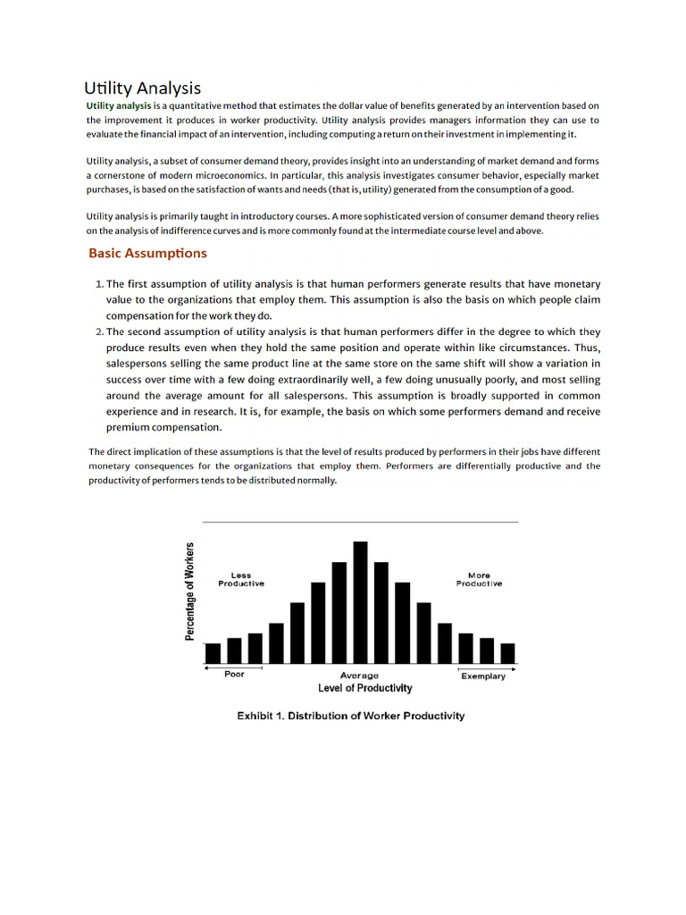 Utility Analysis | PDF