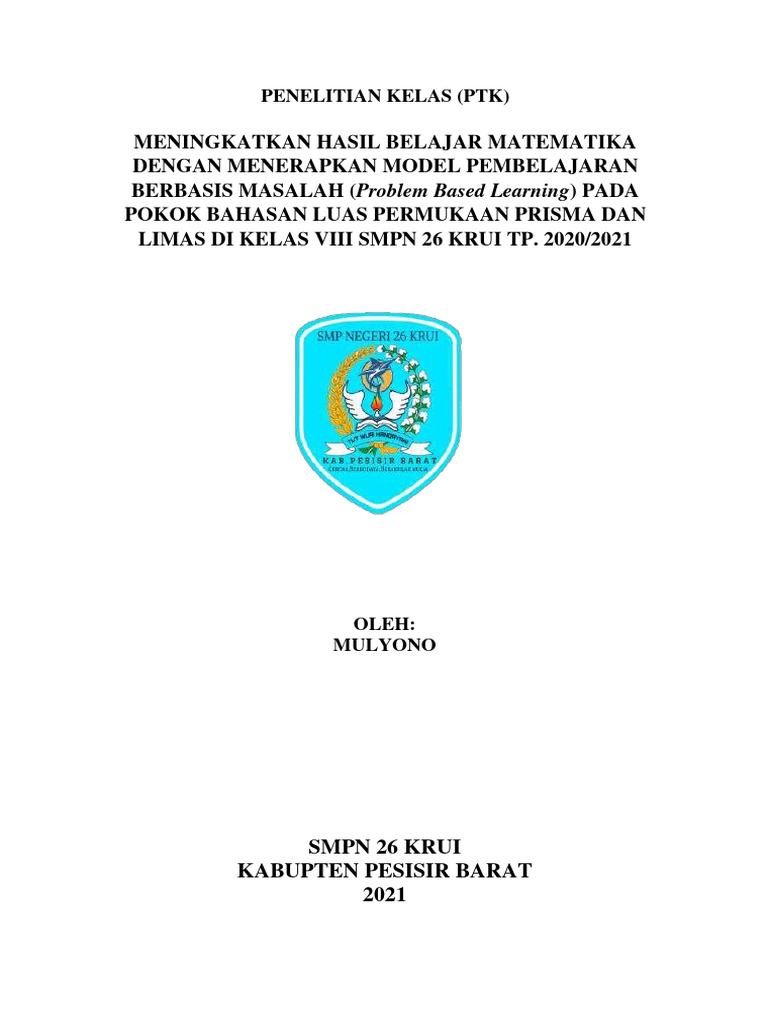 Penelitian Tindakan Kelas Mulyono | PDF