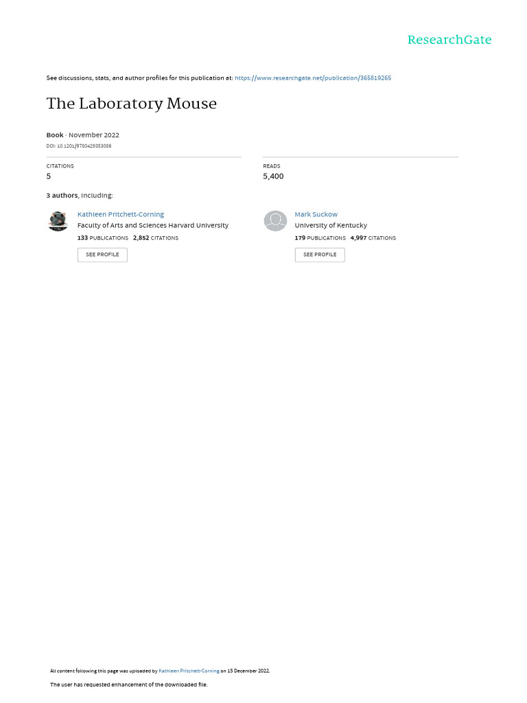 The_Laboratory_Mouse | PDF | Gene Knockout | Biology
