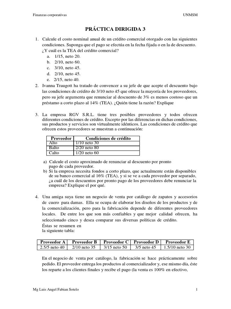 S6 Practica Dirig 4 | PDF | Bancos | Business