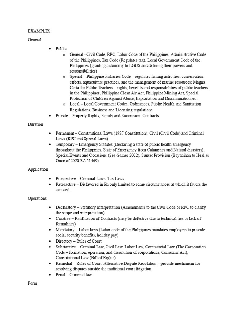 EXAMPLES | PDF | Labour Law | Criminal Law