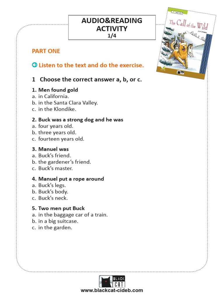Call of The Wild Listening Activity | PDF
