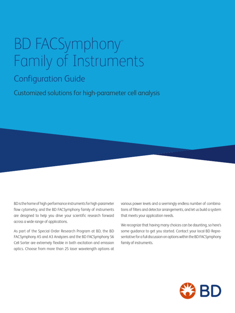 Bd Facsymphony Configuration Guide Pdf Flow Cytometry Green