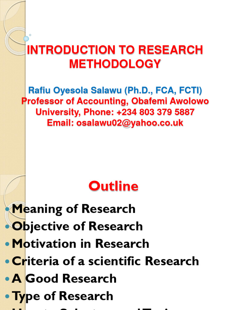 Lecture 2-Introduction To Research Methdology | PDF | Quantitative Research | Experiment