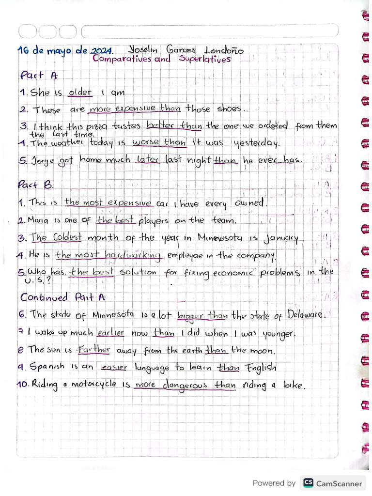 Activity, Comparatives and Superlatives | PDF