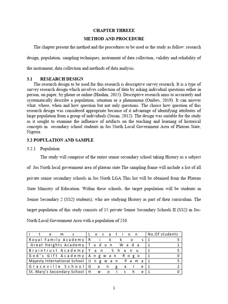 Chapter 3 final[1] | PDF | Sampling (Statistics) | Validity (Statistics)