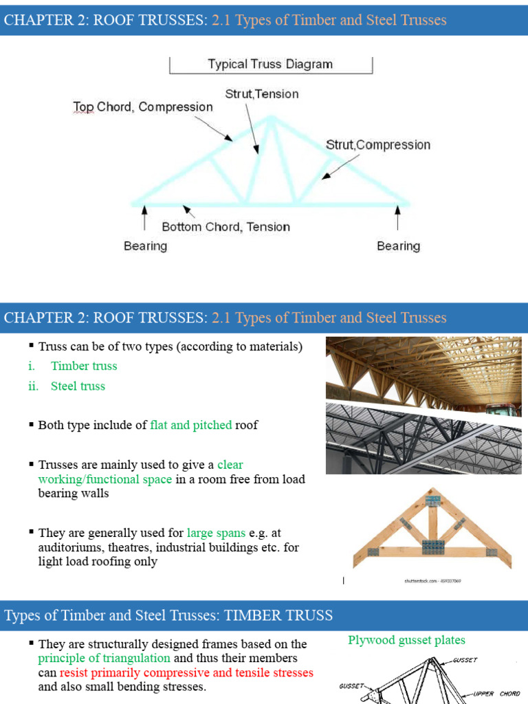 2.1 Roof Trusses | PDF | Truss | Structural Engineering
