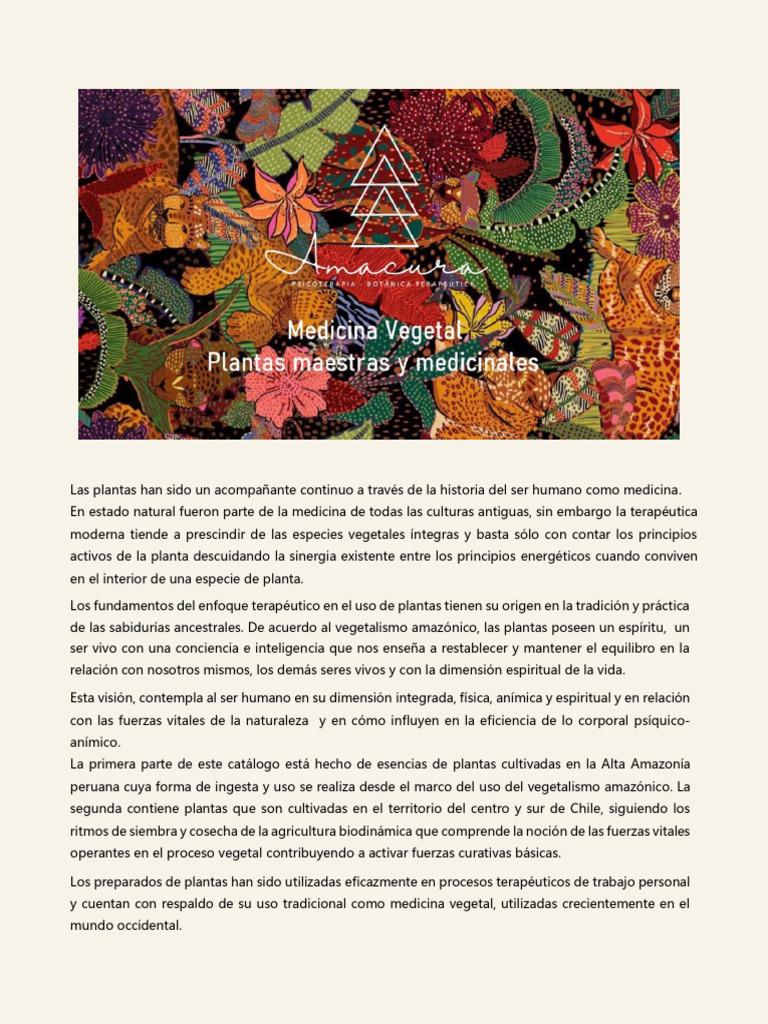 Propiedades del Chiric Sanango en Medicina Ancestral | PDF | Las ...