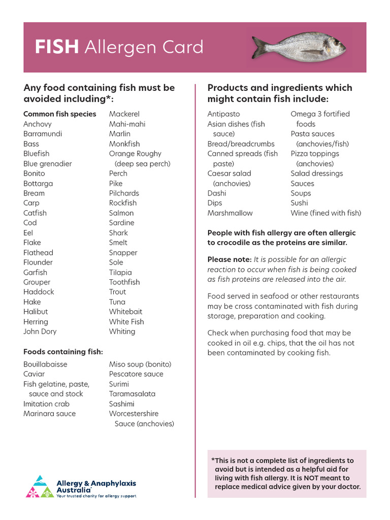 Fish Allergy Guide and Common Species | PDF | Food Allergy | Allergy
