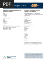 Food Allergen Menu Matrix Template | PDF | Food Allergy | Food Industry