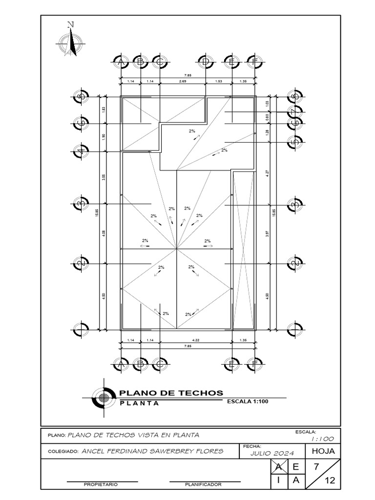 Arq-7 Plano de Techos Planta | PDF