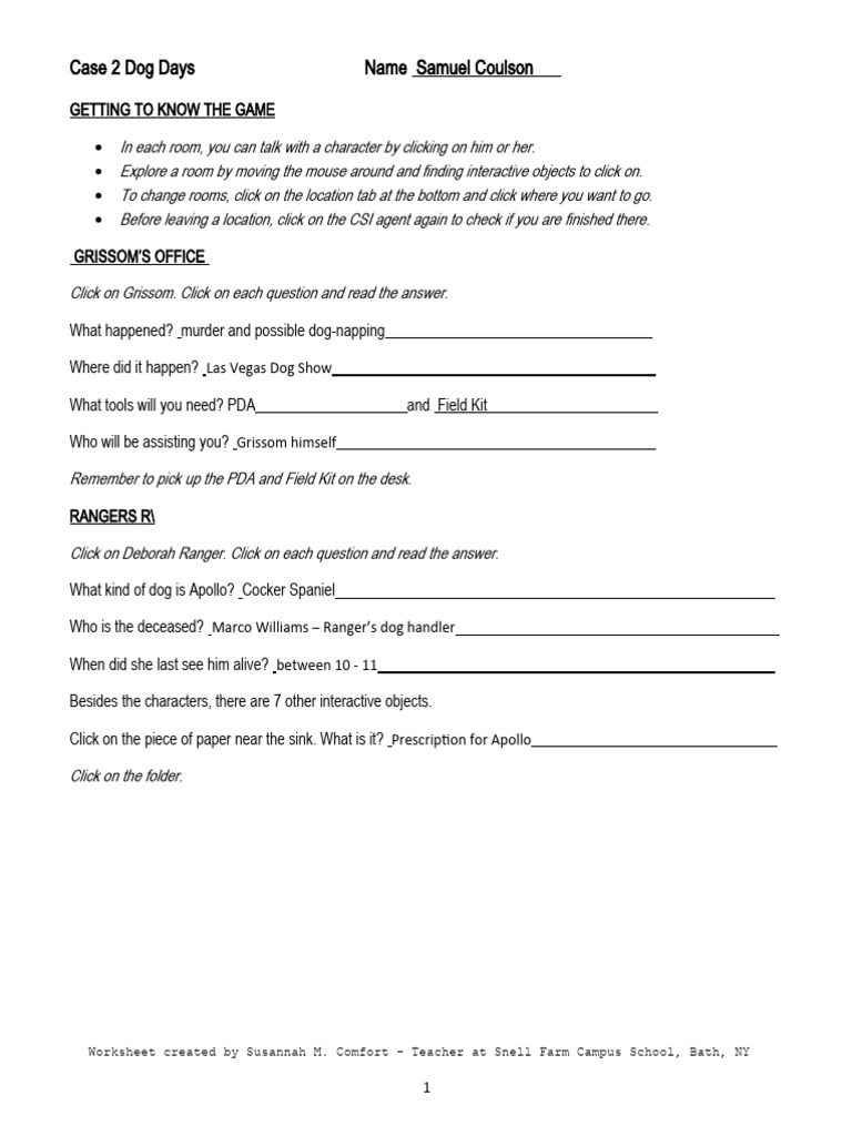 Case 2 - Dog Days | PDF | Dna Profiling | Fingerprint