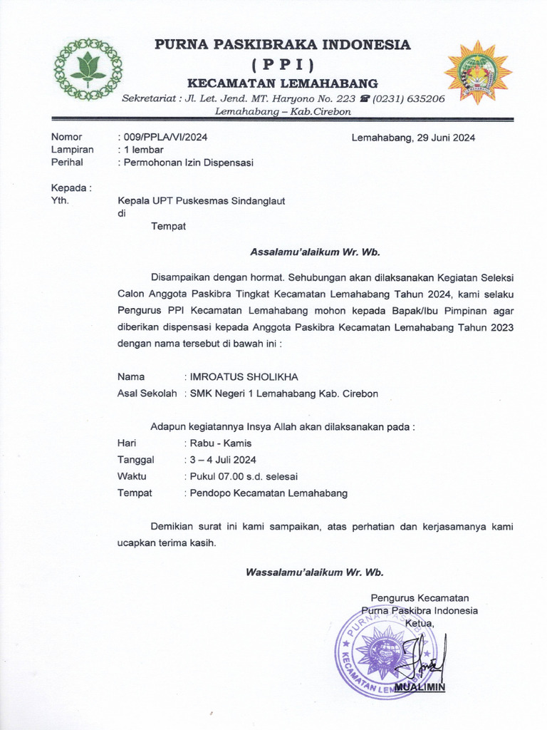 Dispensasi Imroatus | PDF