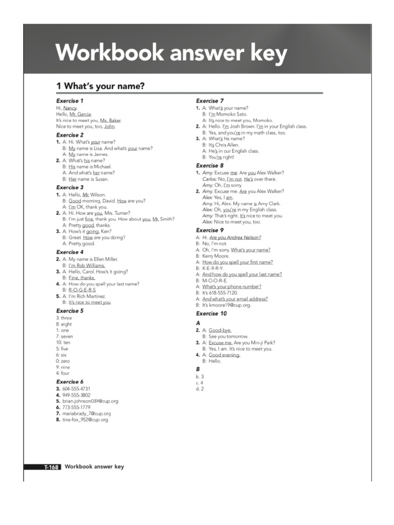 Intro Answer Key | PDF