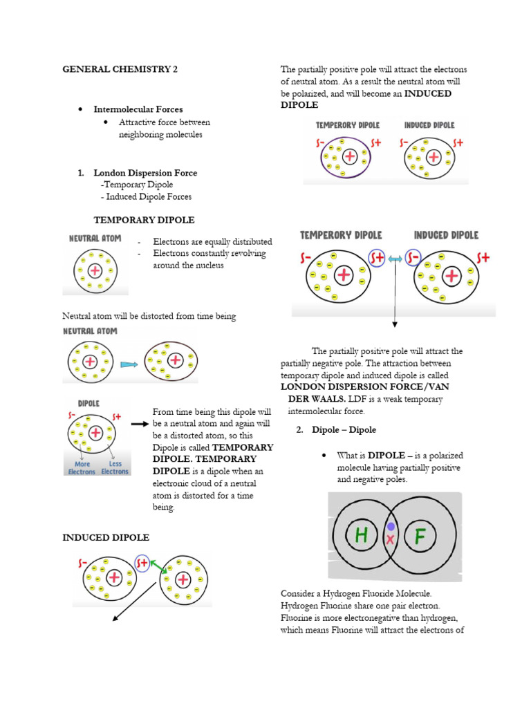 Handouts | PDF | Chemical Polarity | Intermolecular Force