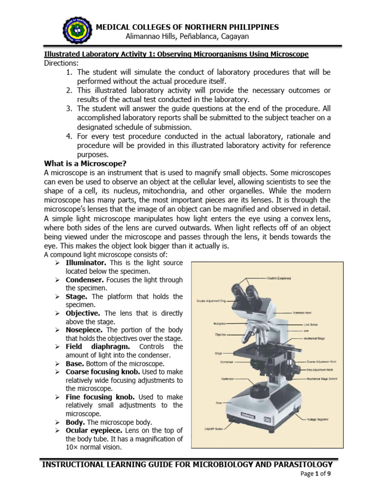 Lecture-Outline-in-Microbiology-Illustrated-Laboratory-Activity-1-Observing-Microorganisms-Using ...