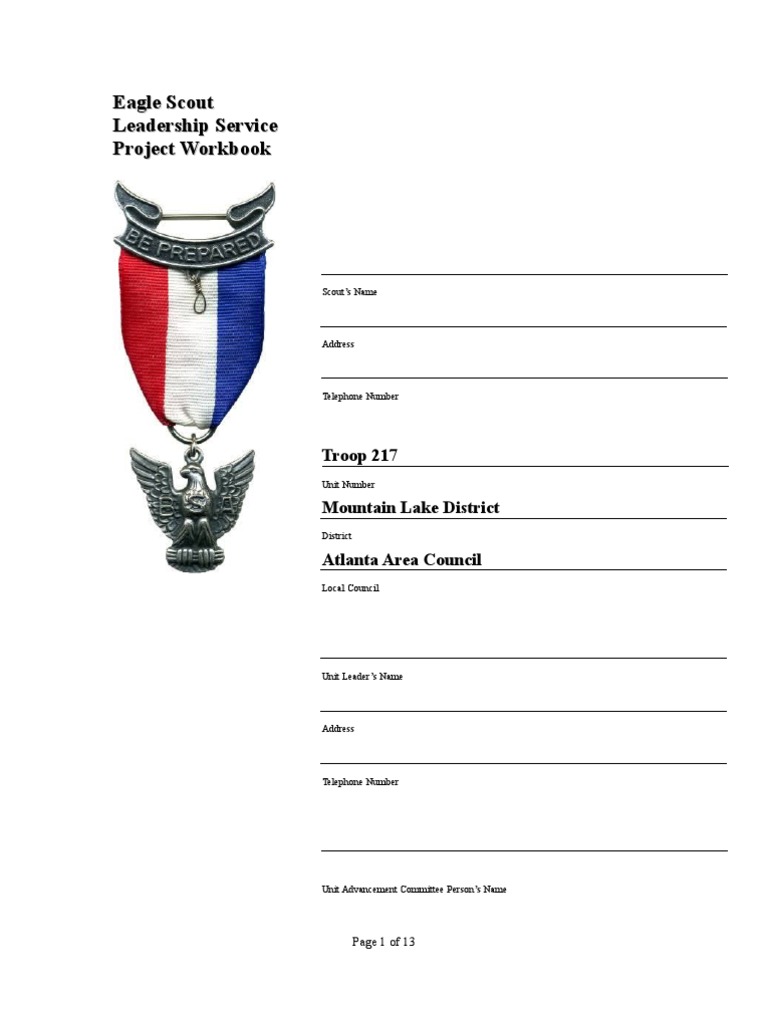 BSA Leadership Service Project Workbook | PDF | Business