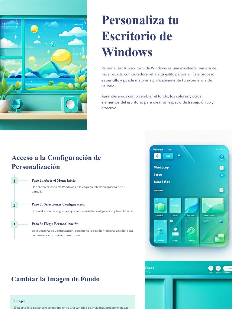 Personaliza Escritorio Windows Fácilmente | PDF | Microsoft Windows ...