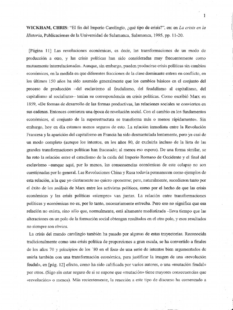 Wickham Chris- El fin del Imperio Carolingio | PDF | Feudalismo | imperio Romano