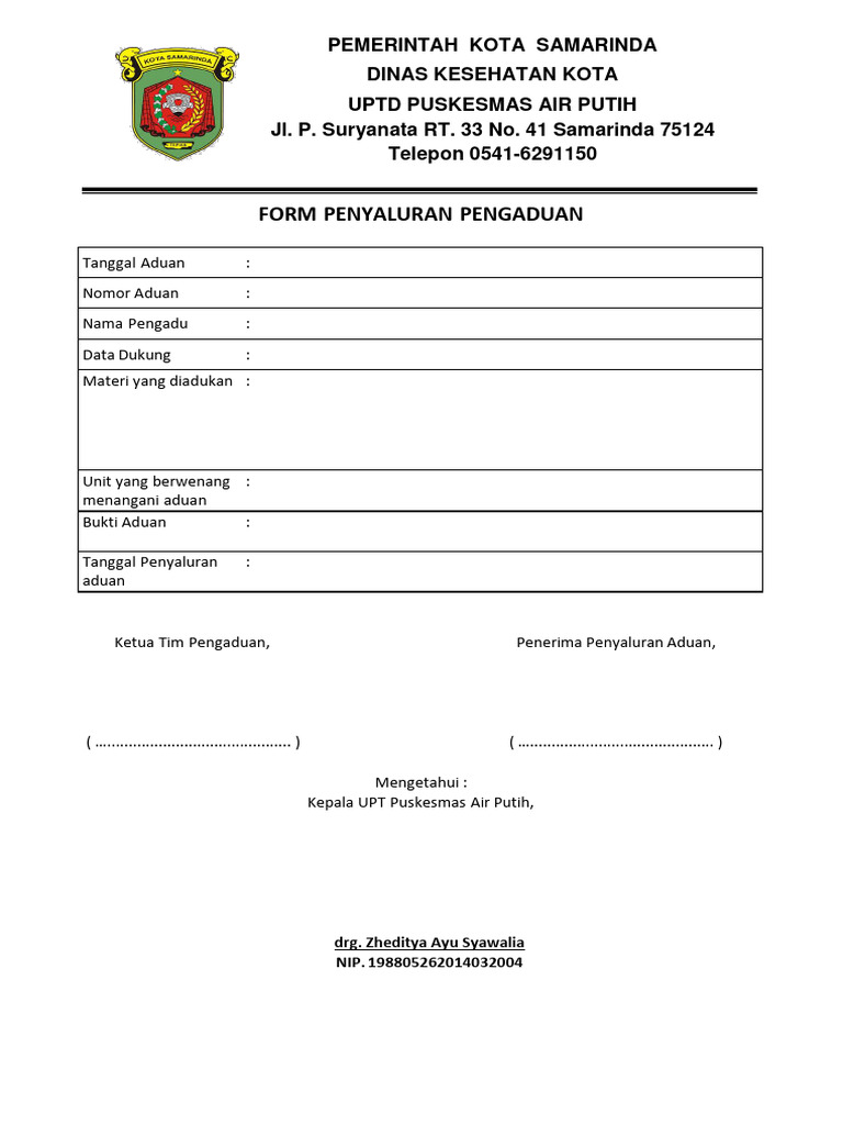 3.form Penyaluran Pengaduan-Surat Penyaluran Pengaduan Bukan Kewenangan ...