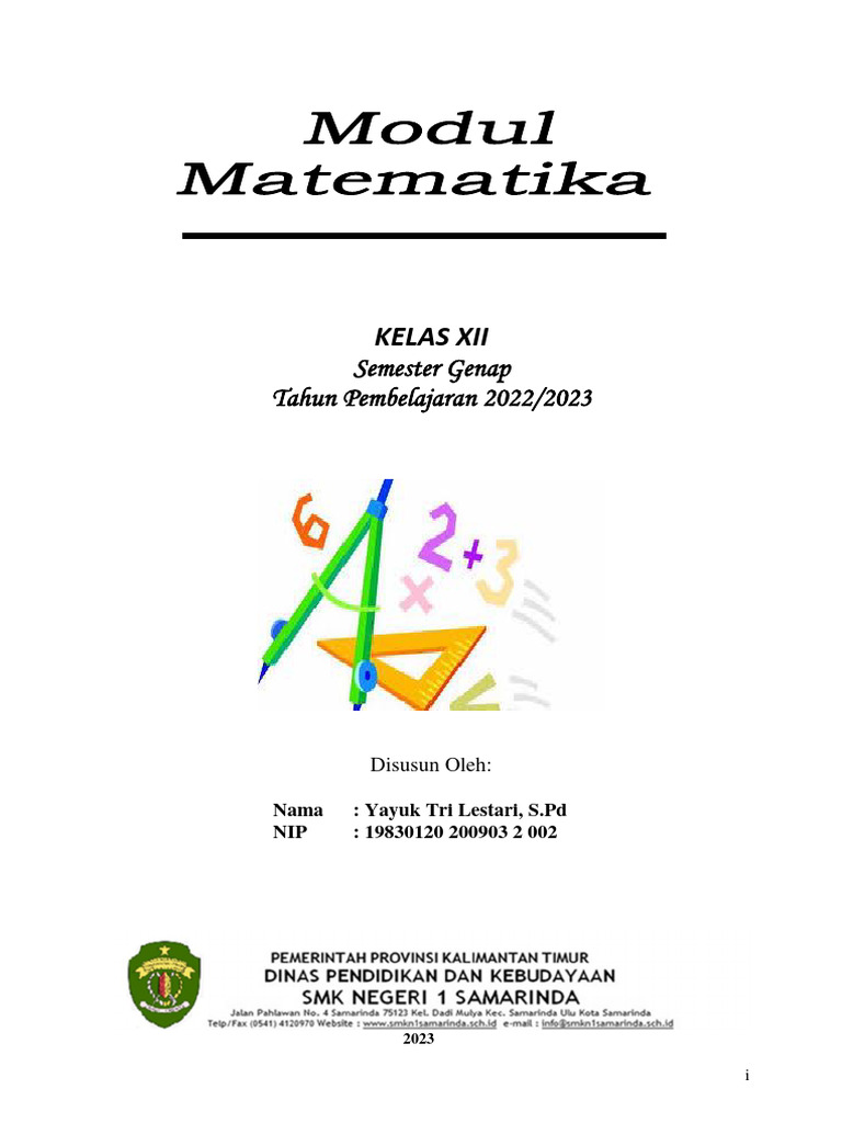 Modul Matematika XII 2023 | PDF