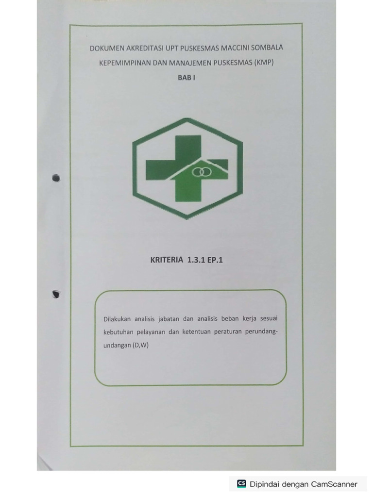 Kriteria 1.3.1 Ep 1 | PDF