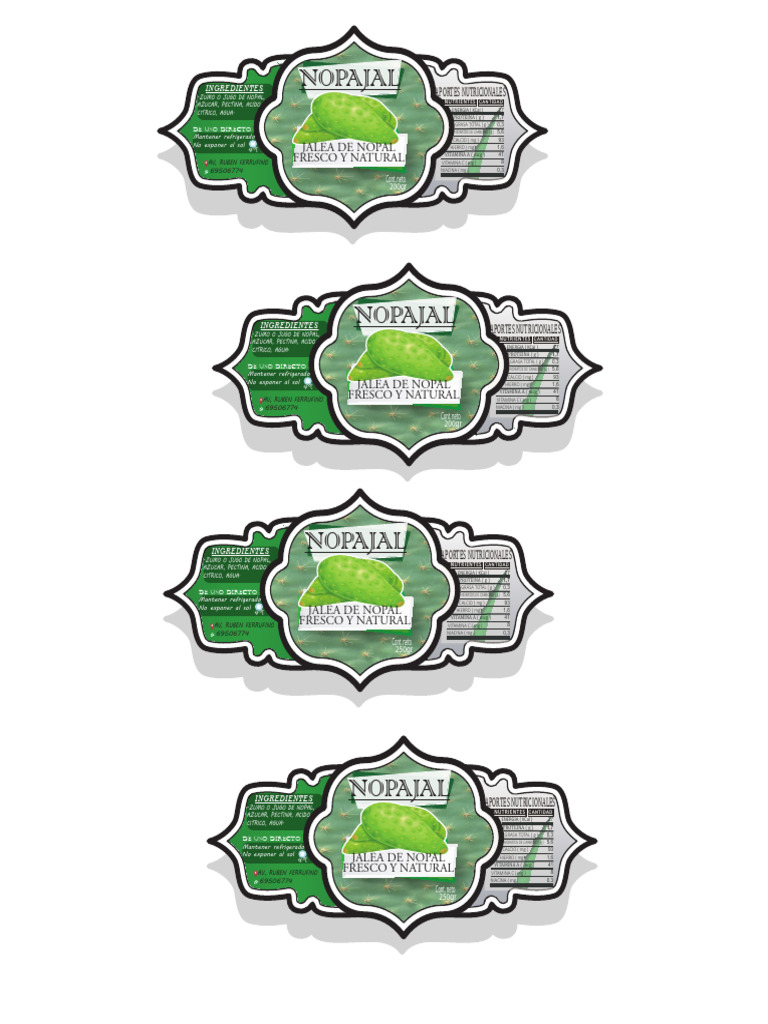 Etiqueta de Nopal | PDF | Nutrientes | Vitamina