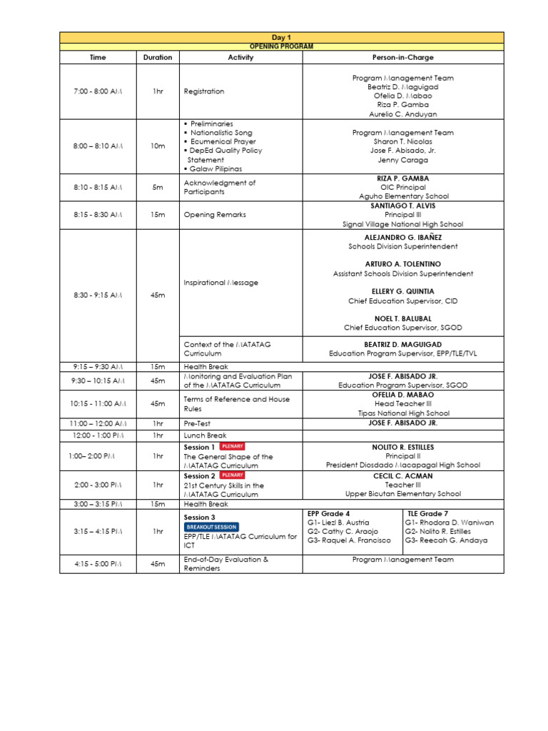 SBTT Program For Matatag Training 1 | PDF | Behavior Modification | Teaching