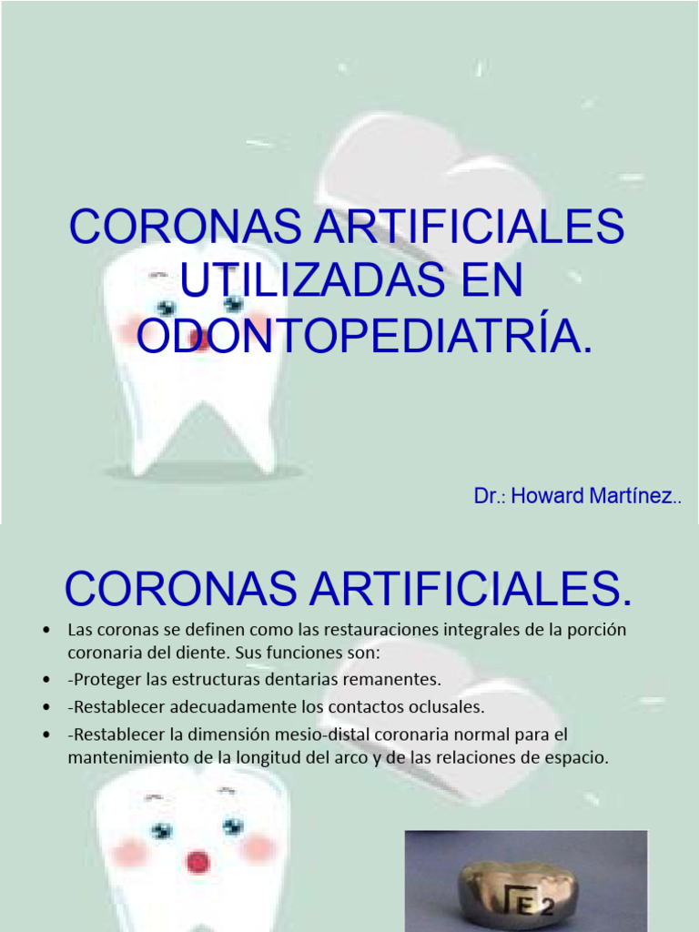 Coronas Artificiales | PDF | Diente | Ramas de Odontología