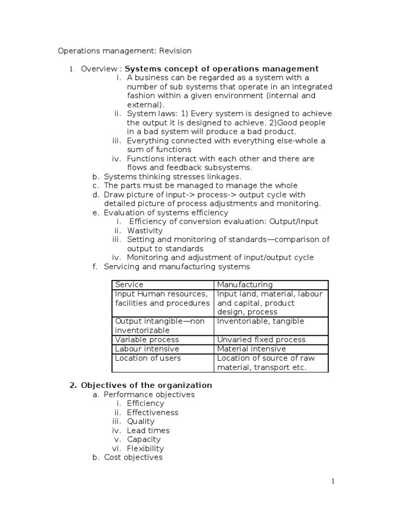 Operations Management Notes | PDF | Operations Management | Inventory