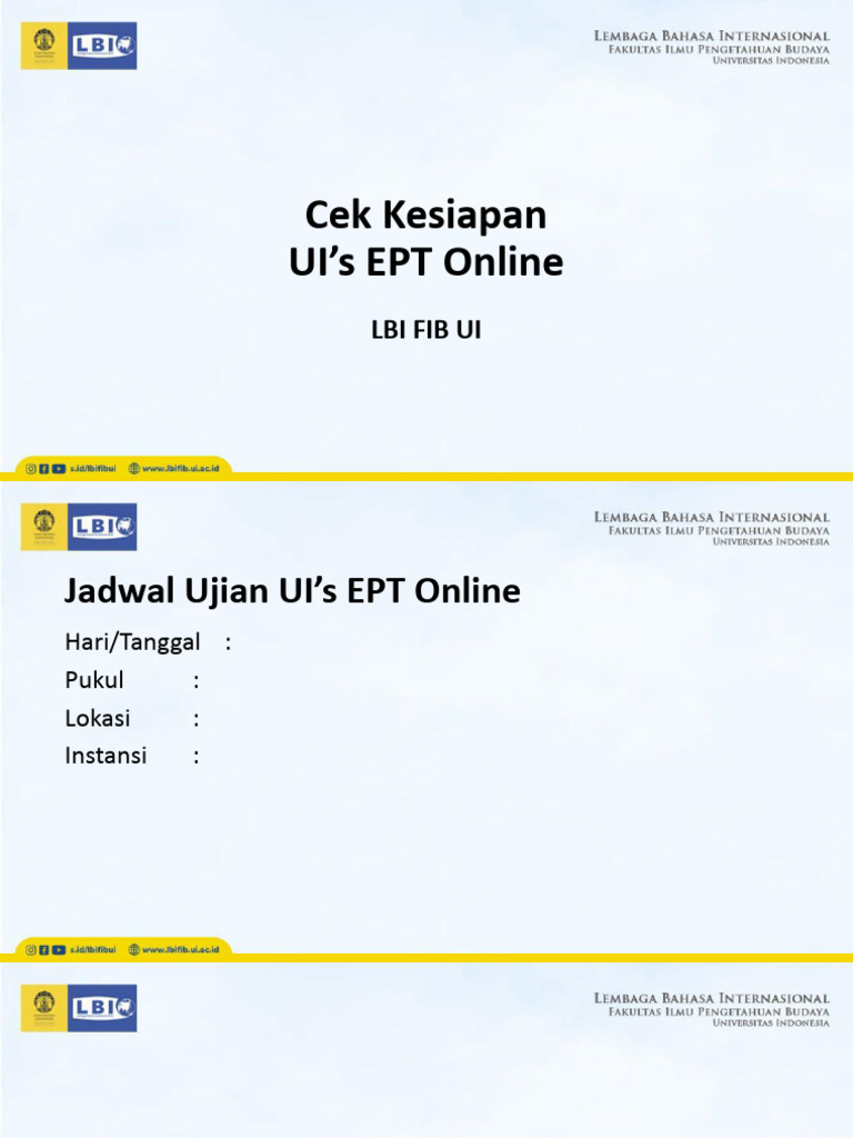 Ict - Cek Kesiapan Ui's Ept | PDF | Teknologi & Rekayasa